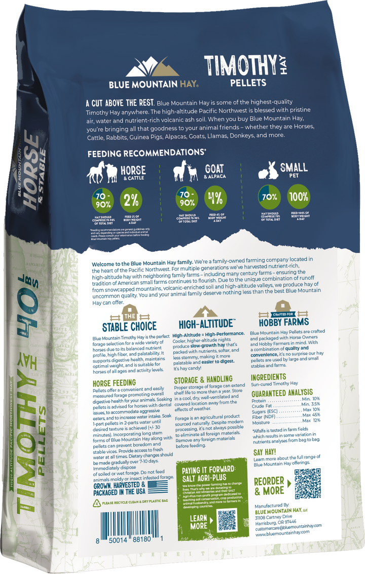 Timothy Hay Pellets for Horses | Blue Mountain Hay